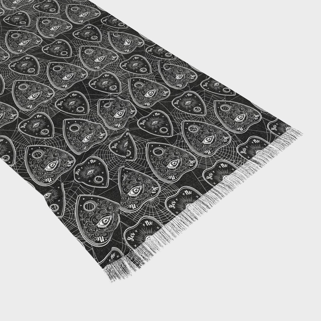 Ouija Spiderwebs Light Scarf | Spirit Board Horror Occult Magic Gothic ...