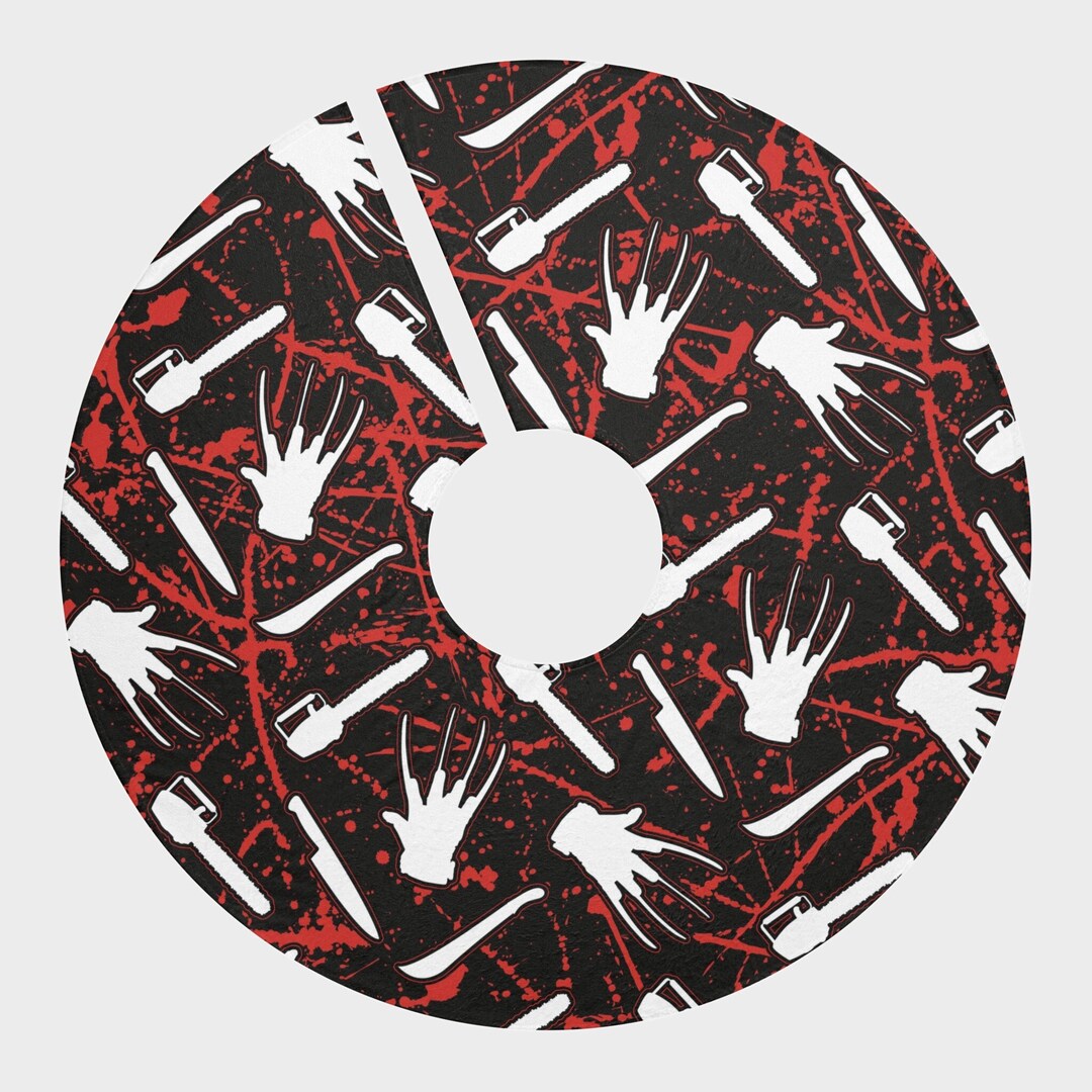 Slasher Movie Madness 43-inch Christmas Tree Skirt | Horror Gothic ...
