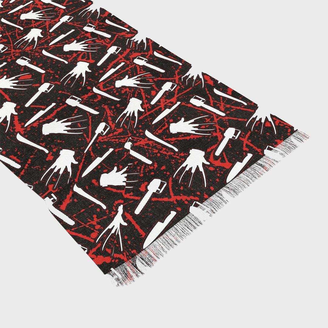 Slasher Movie Madness Light Scarf | Horror Movie Weapons Bloody Goth ...