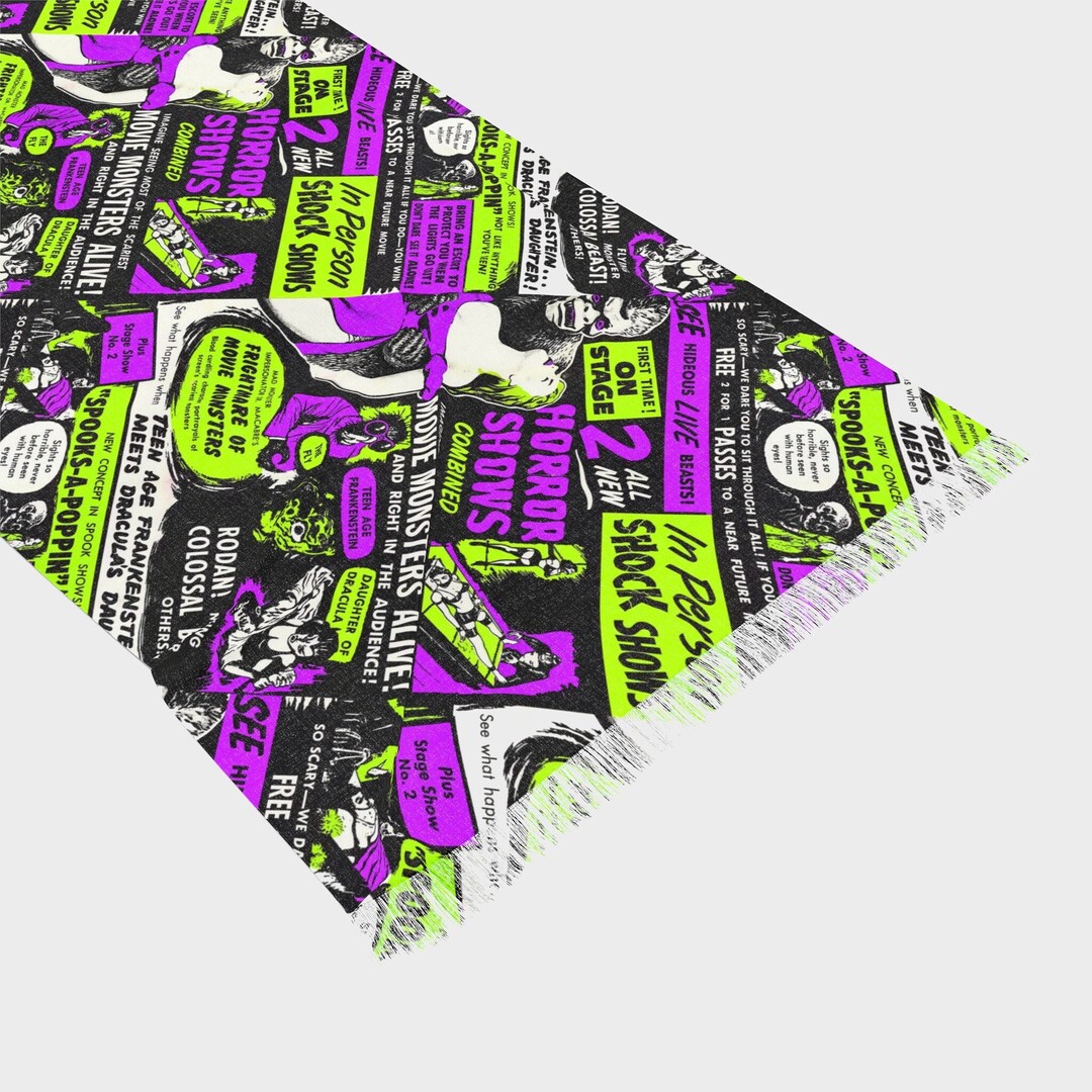 Movie Monsters Alive! Light Scarf | Frankenstein Dracula Retro ...