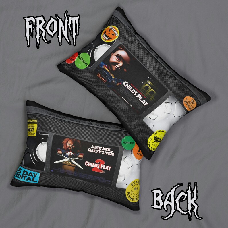 Your Pick Horror VHS Double Sided 20 X 14 Lumbar - Etsy