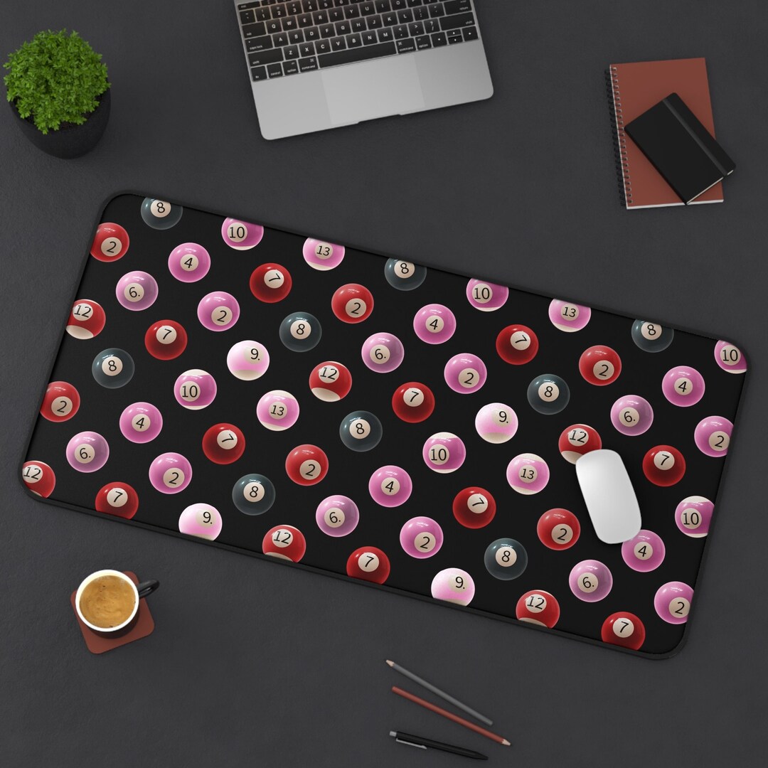 Pink Billiards Desk Mat | Gothic Girly Femme Dark Coquette Retro ...