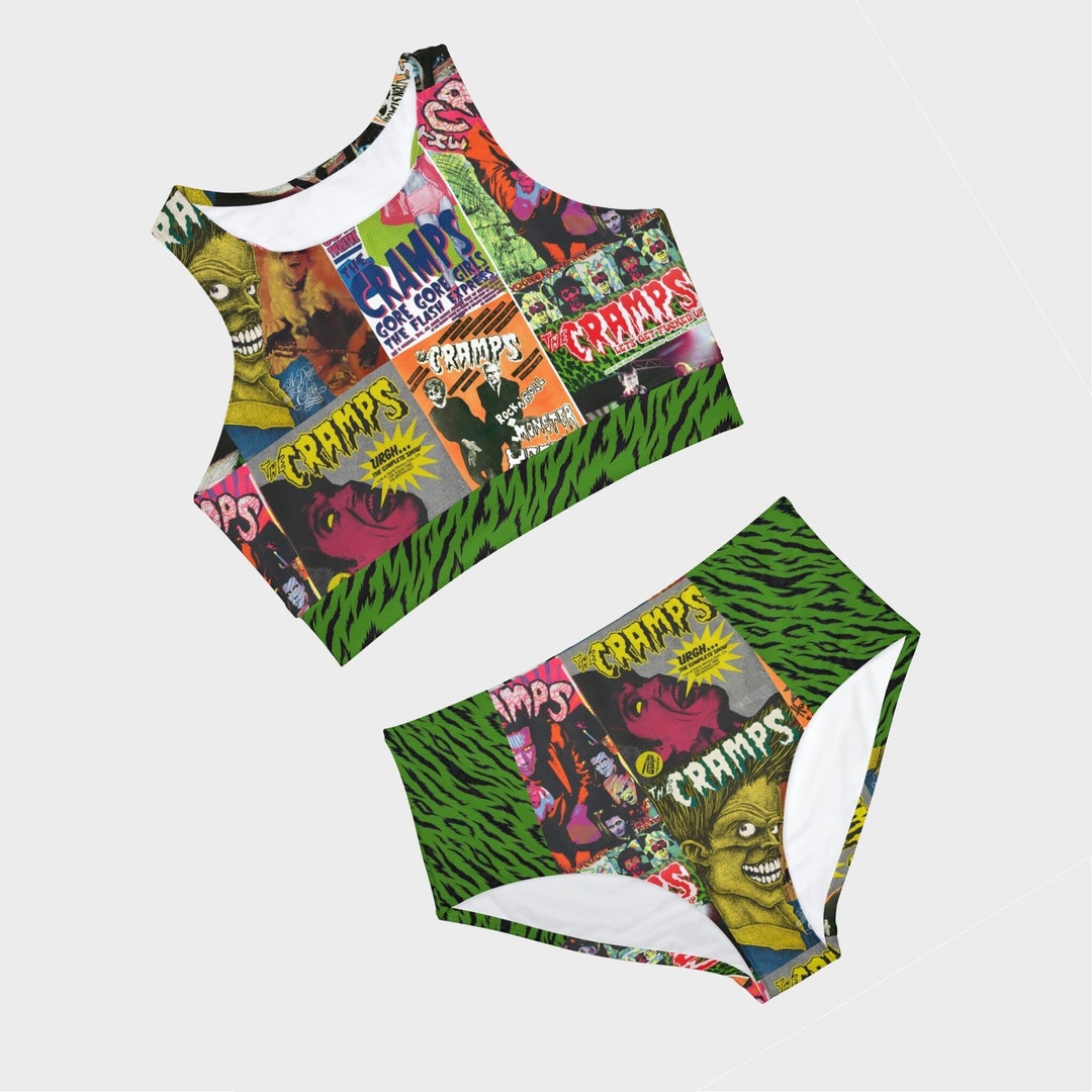 The Cramps Print High-waist & Neck Bikini Set Psychobilly Horror Punk ...