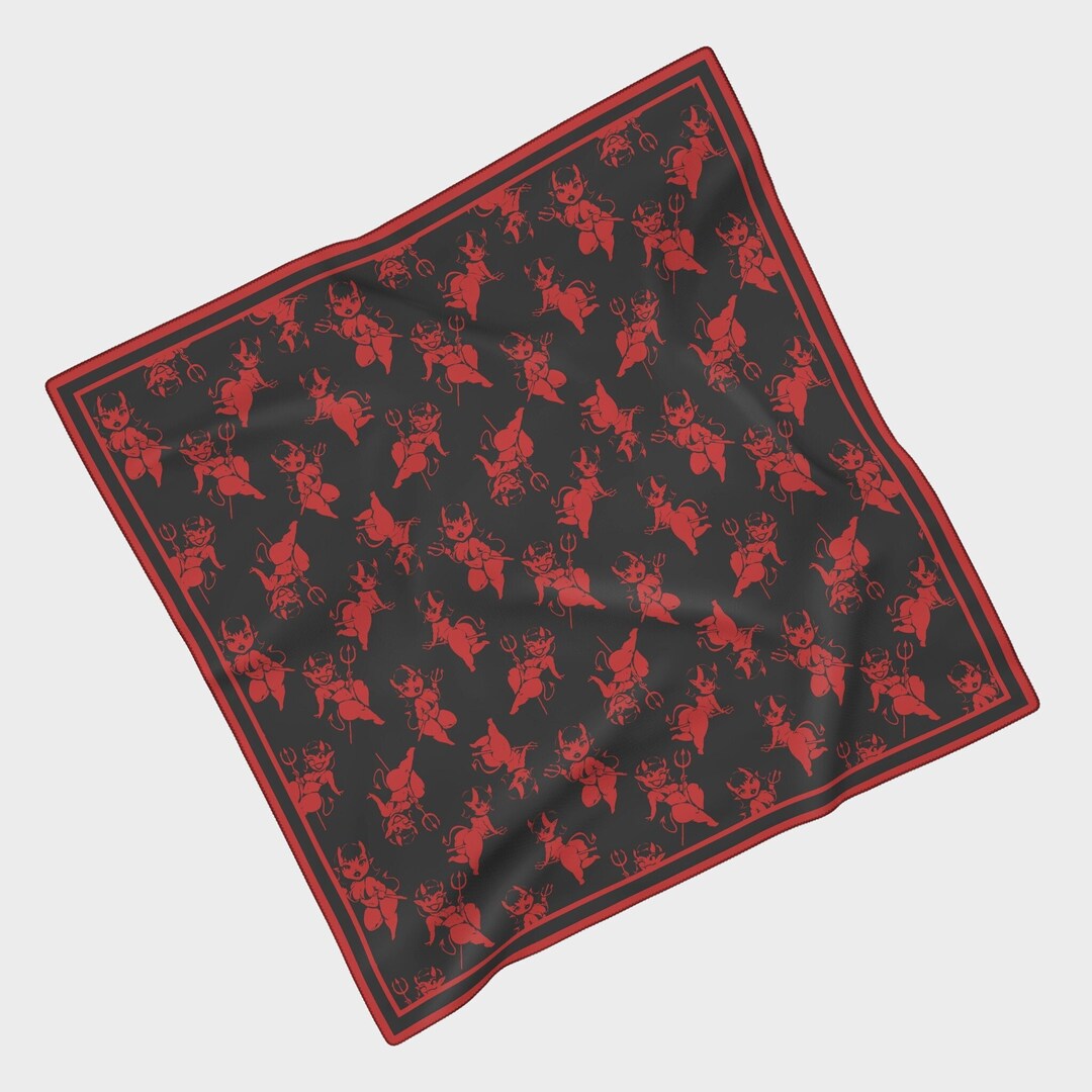 Little Devil Chiffon Scarf | Rockabilly Psychobilly Horror Punk Sexy ...