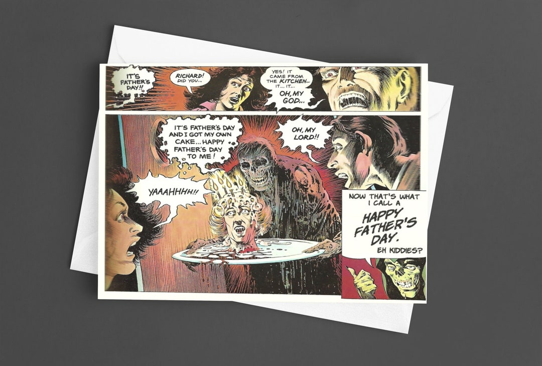 Creepshow Father's Day Greeting Cards | Cake Retro Horror Comic Spooky ...