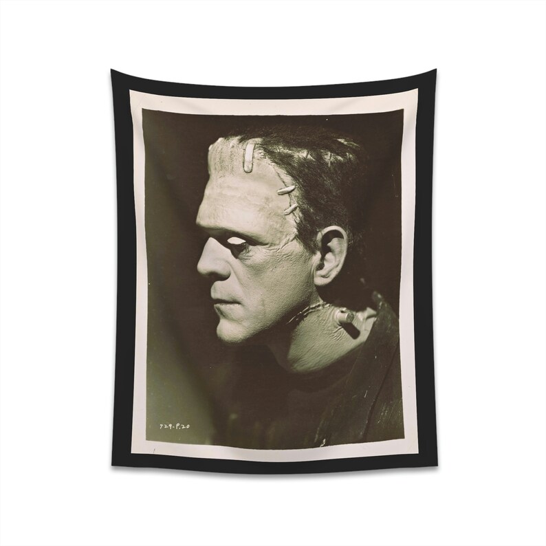 Frankenstein Vintage Side Profile Portrait Wall Tapestry - Etsy