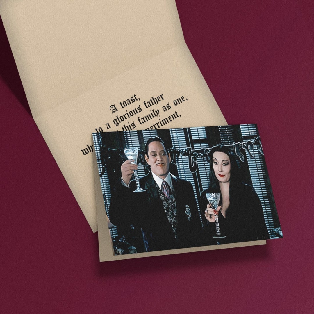 A Toast Greeting Cards | Gomez Morticia Addams Family Father's Day ...