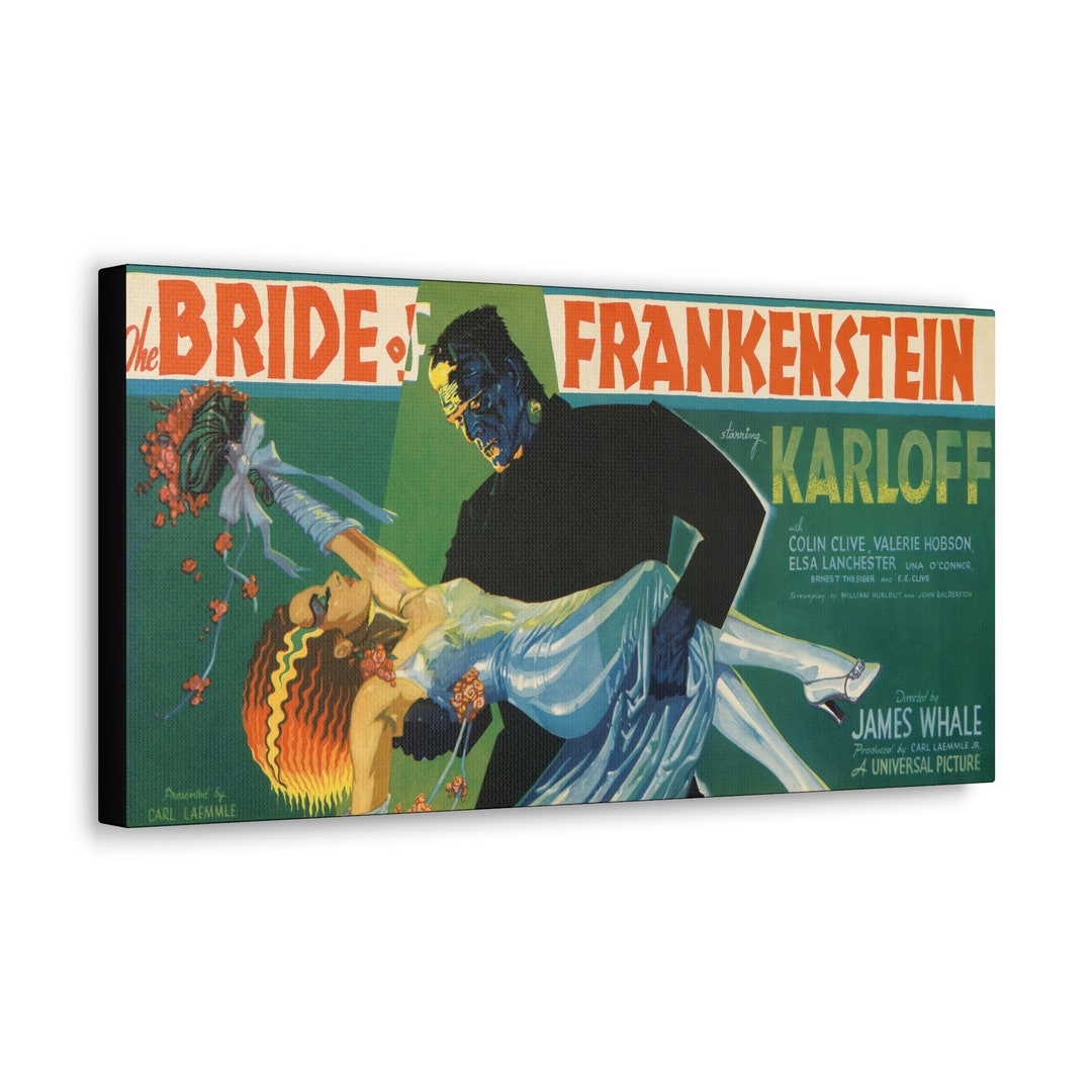 The Bride of Frankenstein Vintage Poster Canvas Gallery Wrap 20x10 ...