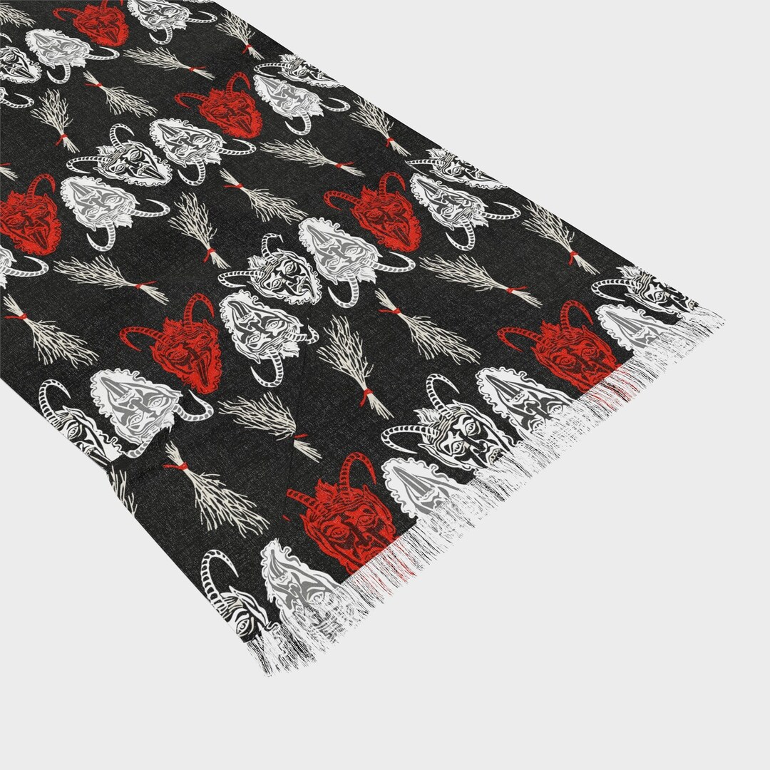 Gruss Vom Krampus Light Scarf | Demon Devil Christmas Holiday Santa ...