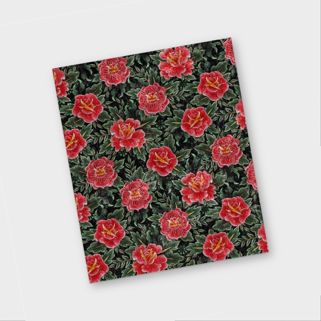 Hand Drawn Watercolor Roses Crushed Velvet Blanket | Vintage American ...