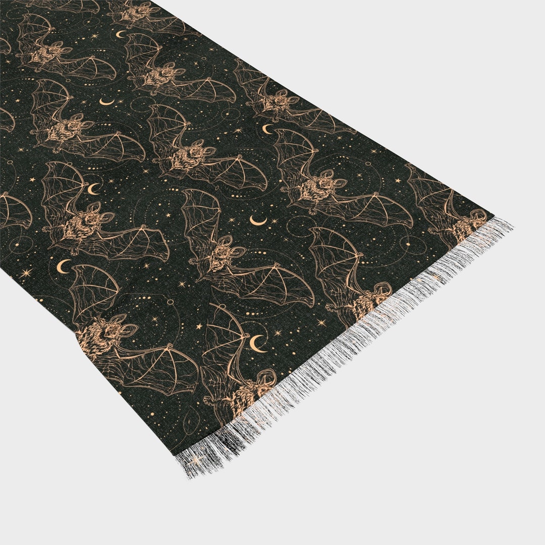 Celestial Bats Light Scarf | Whimsigoth Bohemian Gothic Witchy Occult ...