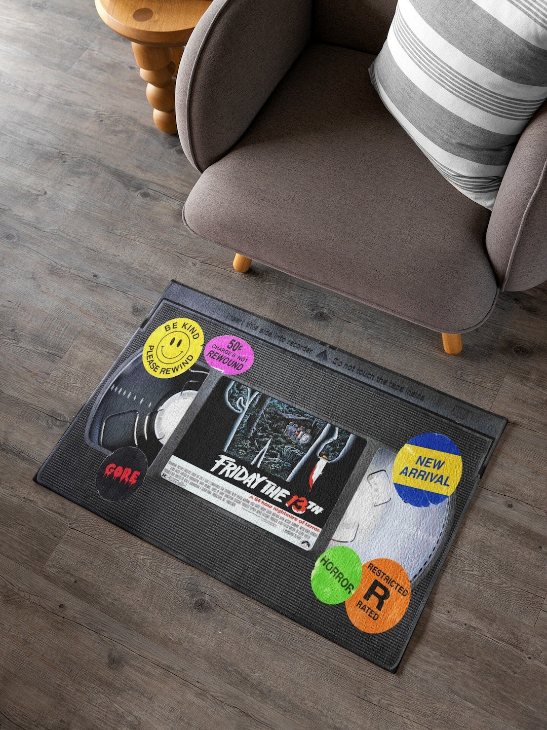 Your Pick Horror VHS Area Rugs 36" X 24" | 80s 90s Movie Tape Gifts ...