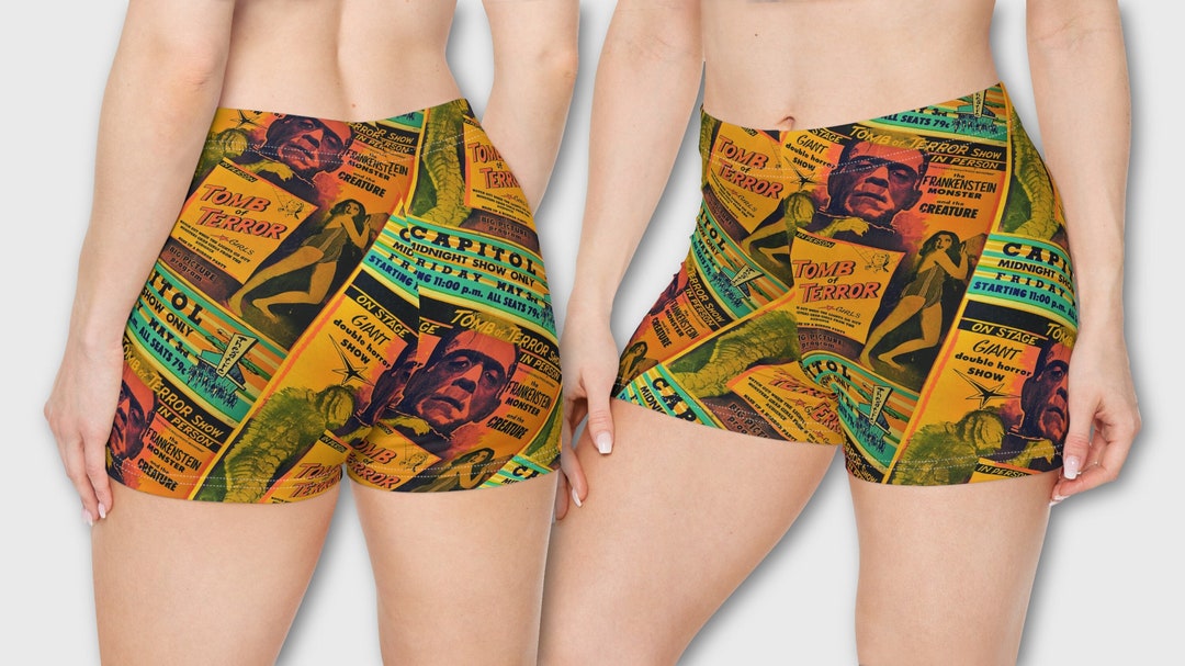 Tomb of Terror Horror Spook Show Women's Booty Shorts | Monsters ...