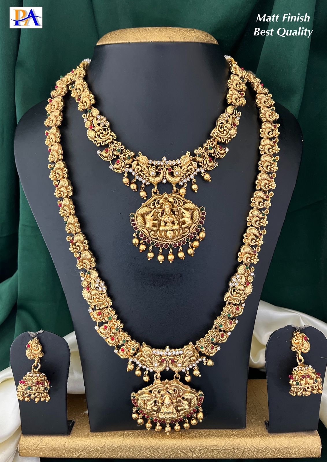 Temple Jewellery Set | Combo Necklace With Earrings | South Indian ...