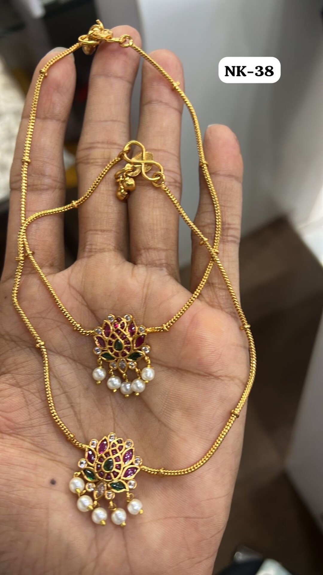 Beautiful Kemp Stone Anklet | South Indian Anklet | Temple Jewellery ...