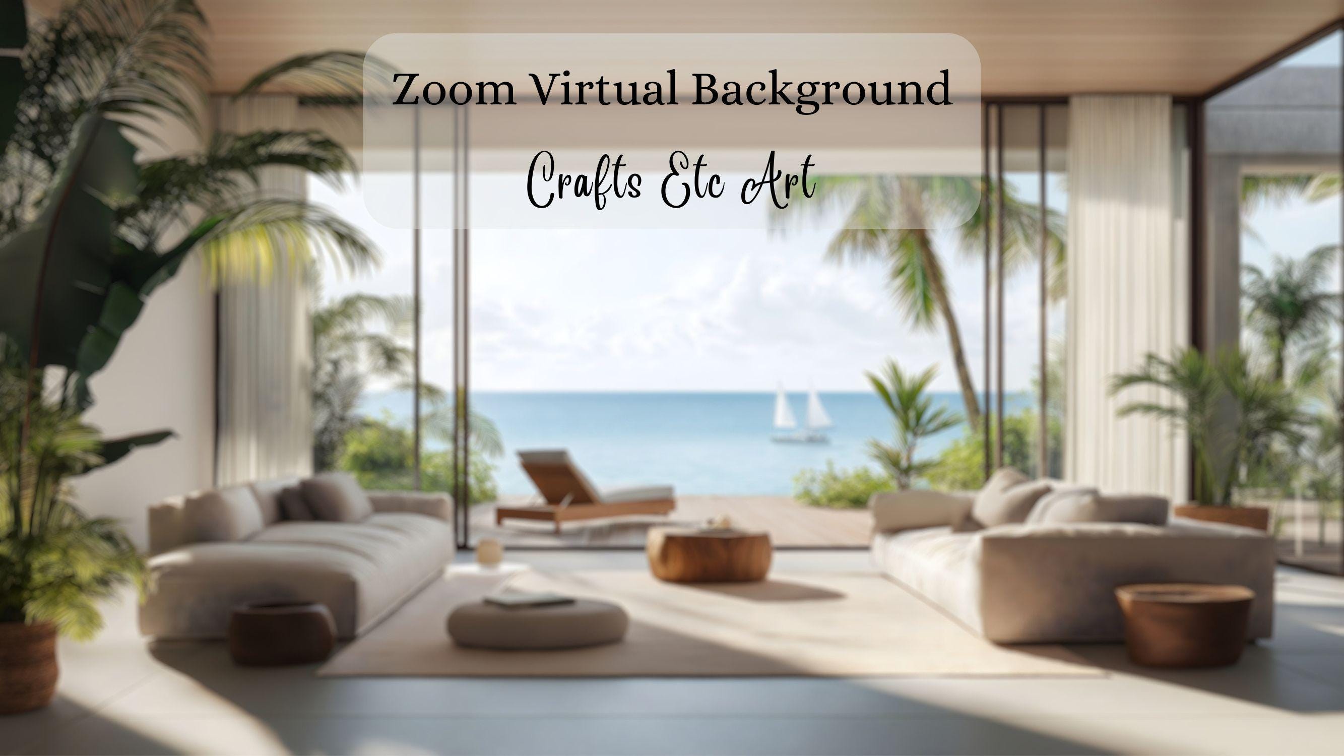 Luxury Ocean View Zoom Background - Tropical Beach Escape- Virtual ...