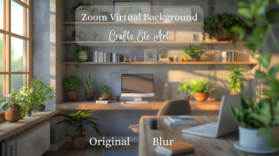 Botanical Office Zoom Background Virtual Background for Zoom Microsoft ...