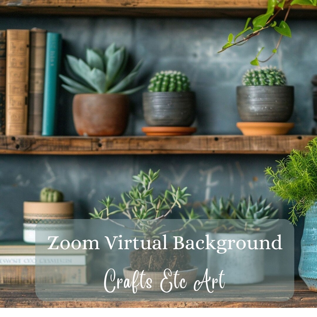 Rustic Shelves Zoom Background - Virtual Background for Zoom ...