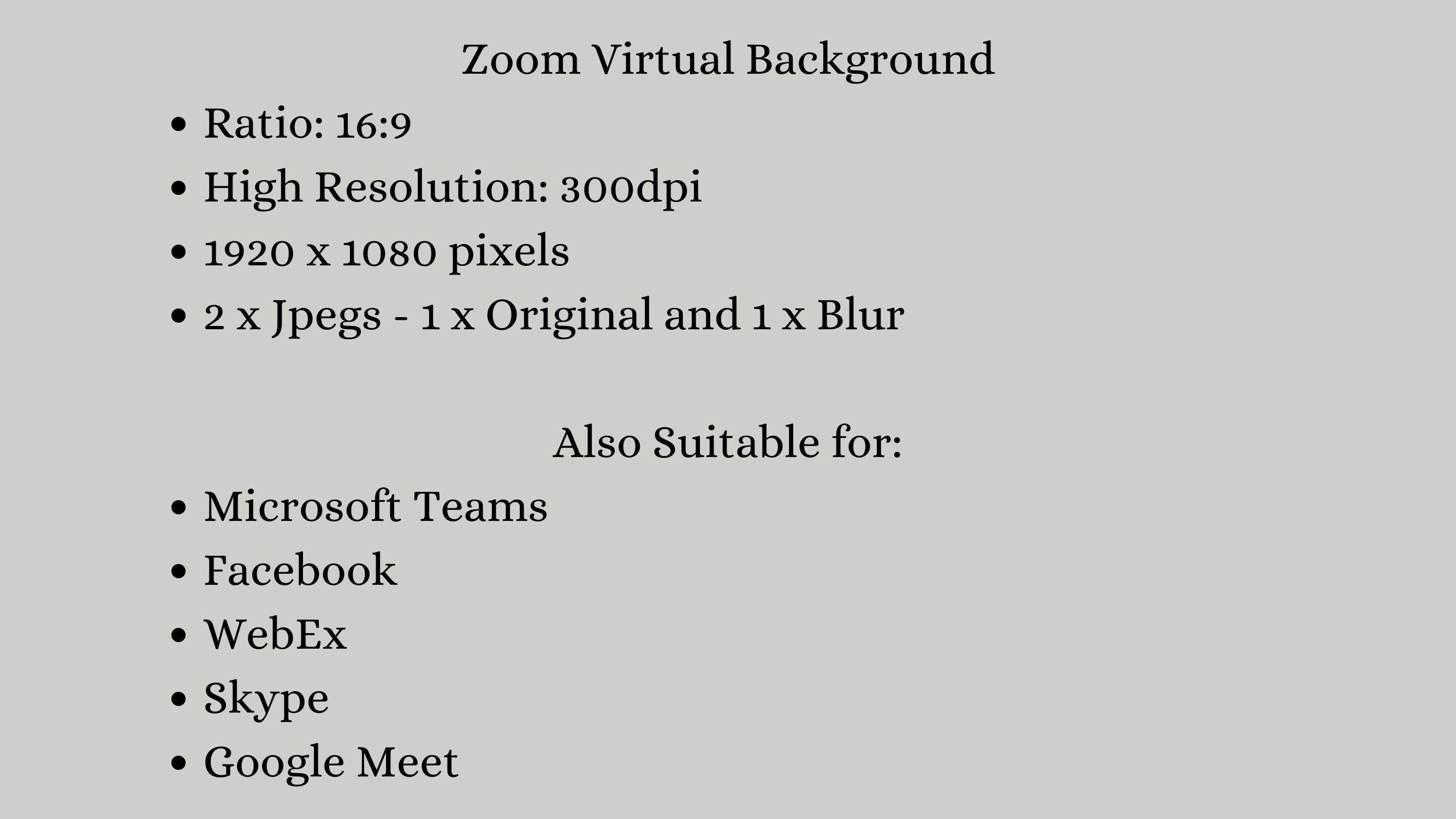 Botanical Office Zoom Background Virtual Background for Zoom Microsoft ...