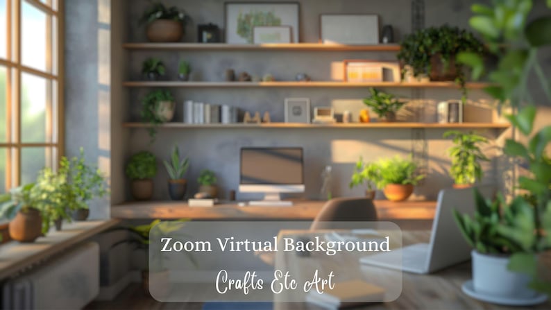 Botanical Office Zoom Background Virtual Background for Zoom Microsoft ...