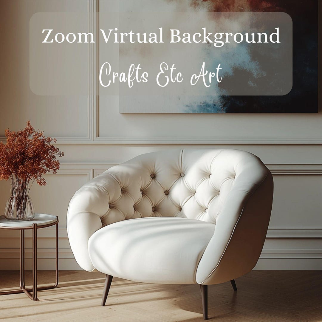 Modern Minimalist Living Room Zoom Background - Virtual Background for ...