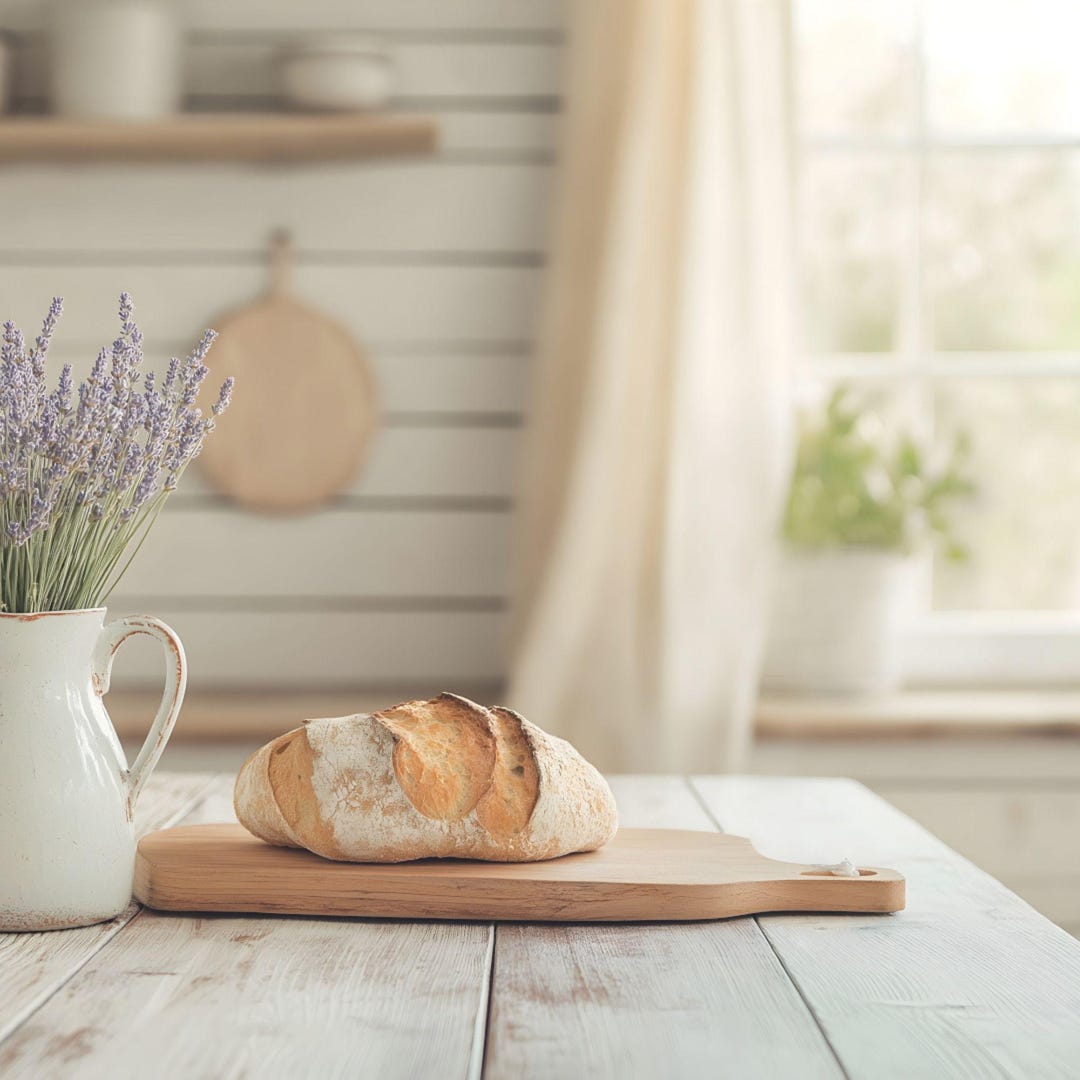 Cosy Farmhouse Kitchen Zoom Background - Rustic Virtual Backdrop for ...