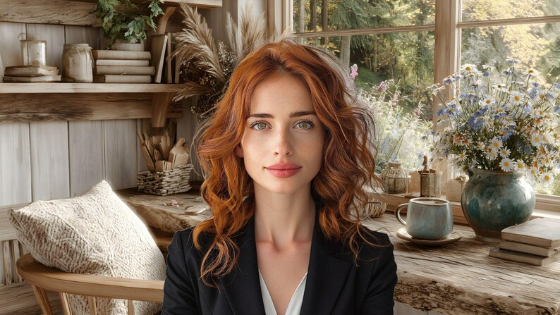 Cottagecore Zoom Background - Rustic Home Office With Countryside ...