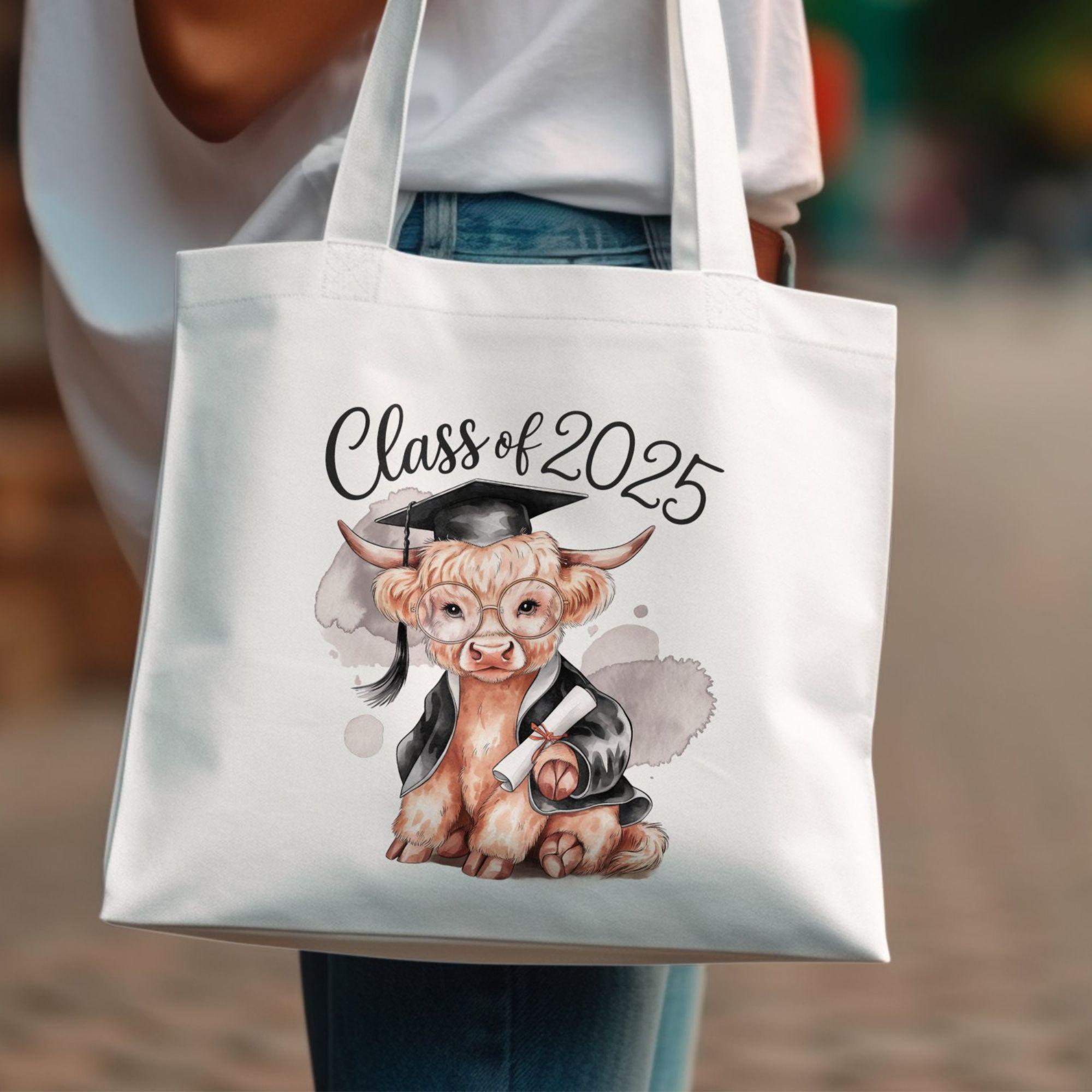 Highland Cow Graduation Clipart - Cute Cow PNG for Sublimation ...