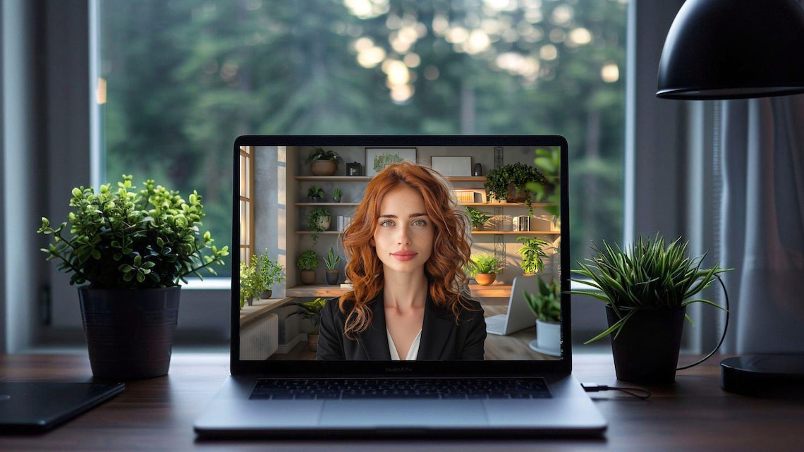 Botanical Office Zoom Background Virtual Background for Zoom Microsoft ...