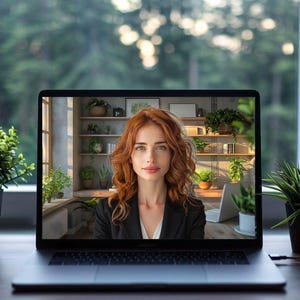 Botanical Office Zoom Background - Virtual Background for Zoom ...