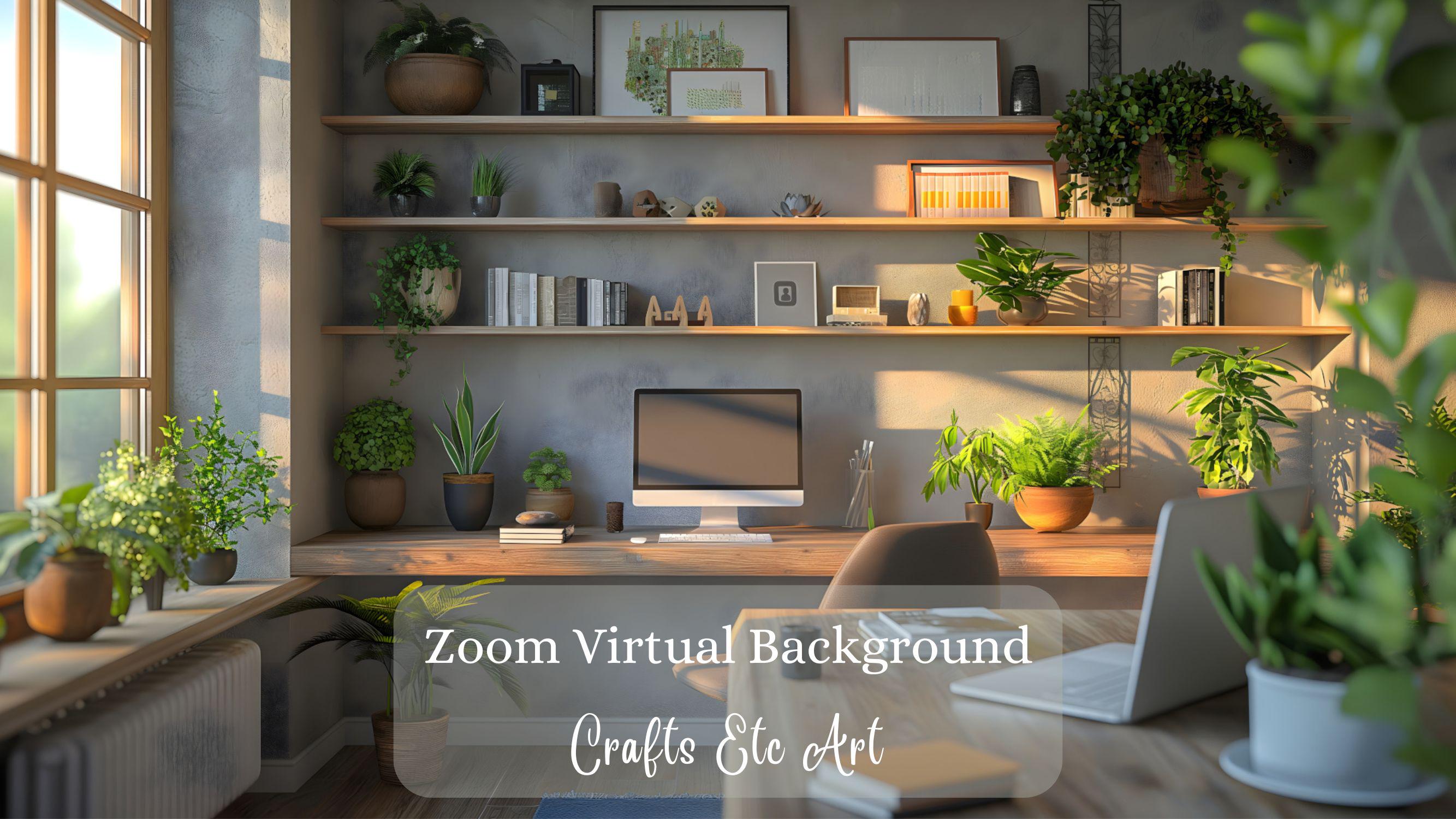 Botanical Office Zoom Background Virtual Background for Zoom Microsoft ...