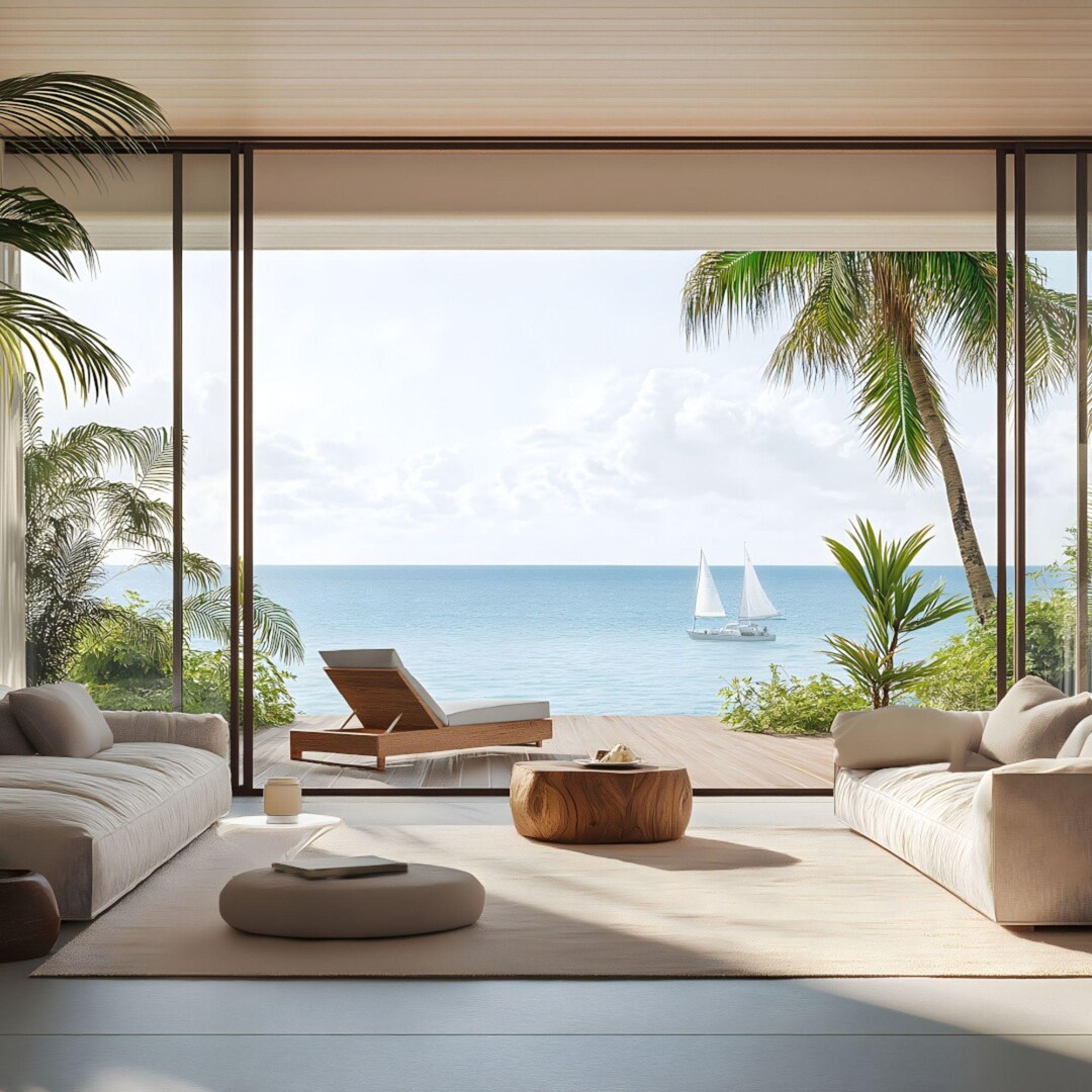 Luxury Ocean View Zoom Background - Tropical Beach Escape- Virtual ...