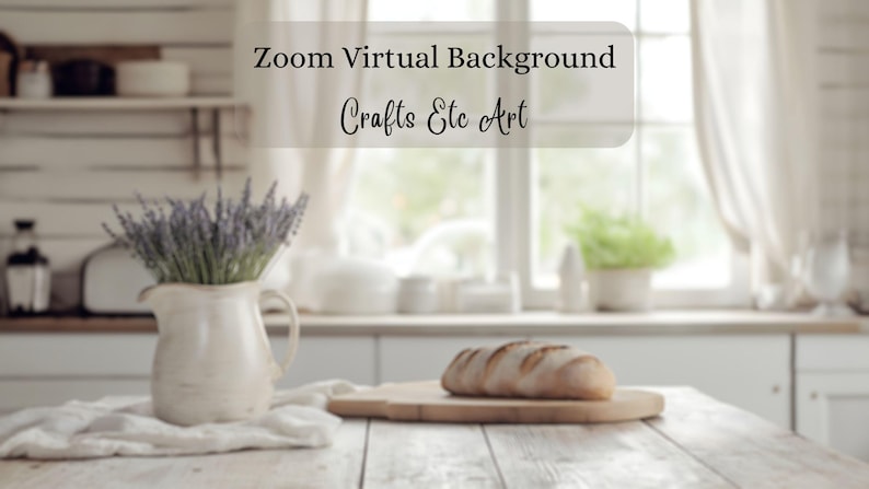 Farmhouse Kitchen Zoom Background - Virtual Background for Zoom ...