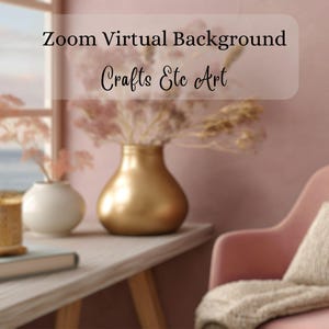 Peaceful Soft Pink Office Zoom Background - Coastal Minimalist ...