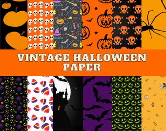 Halloween Background Papers - Etsy