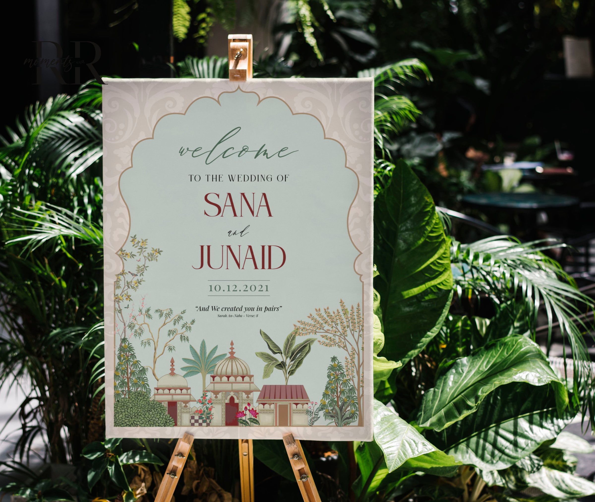 Custom Muslim Wedding Welcome Sign - Islamic Wedding Welcome Sign ...
