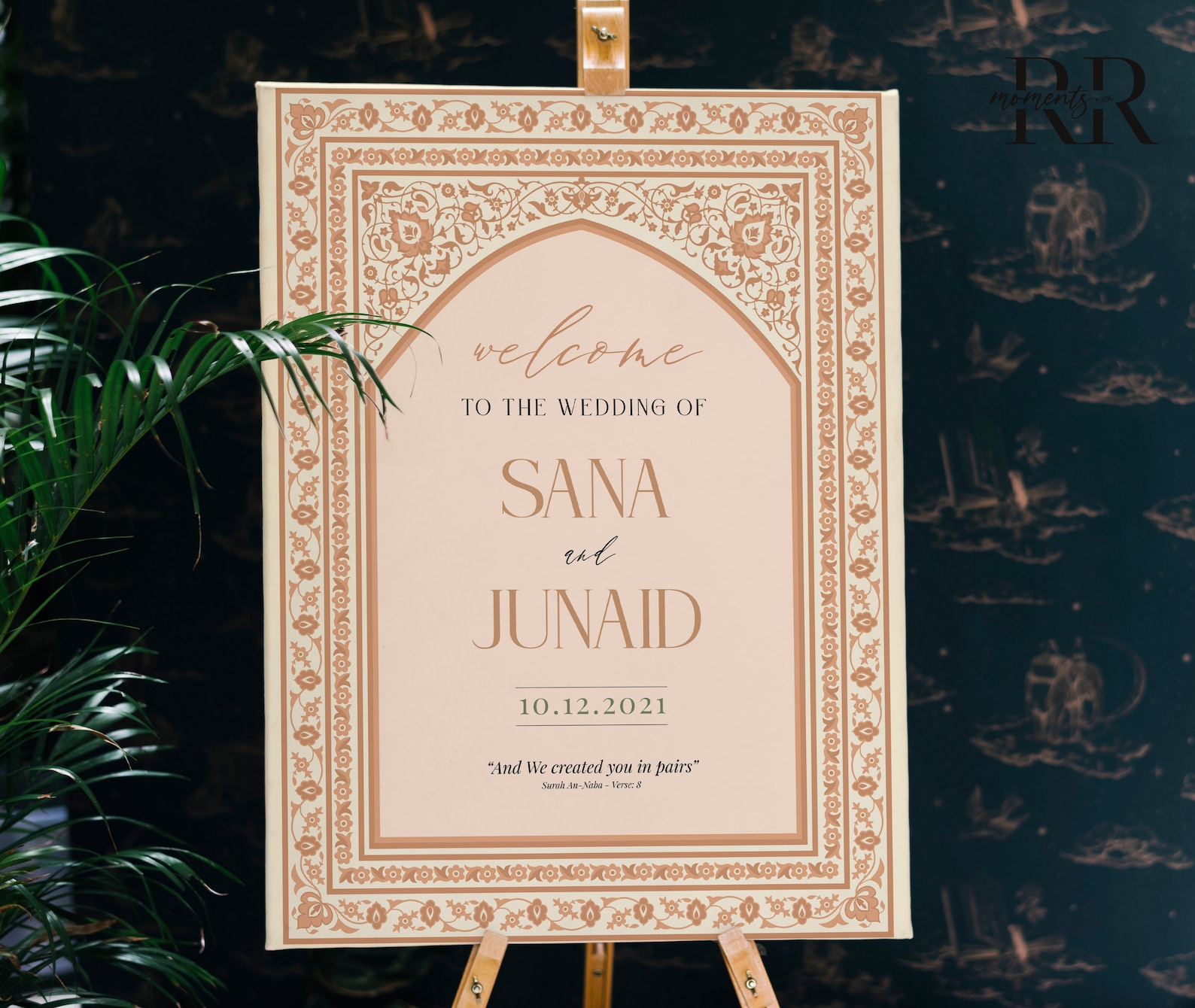 Muslim Wedding Welcome Sign - Islamic Wedding Welcome Sign Digital ...