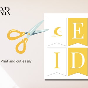 Eid Decoration, Eid Mubarak Banner, Eid Mubarak, Eid Bunting, Printable ...