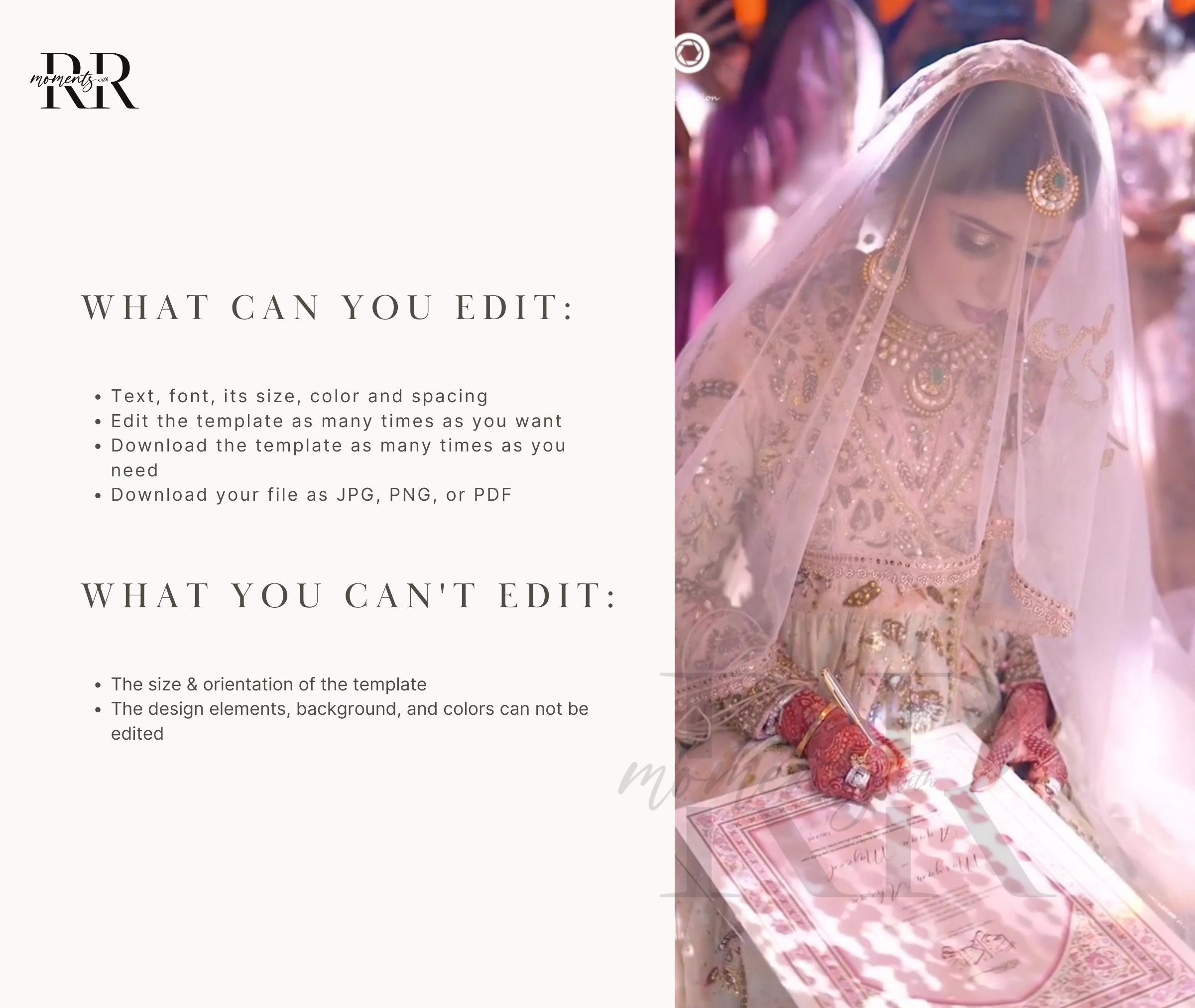 Muslim Traditional Pattern Wedding Invitation Editable Set of - Etsy