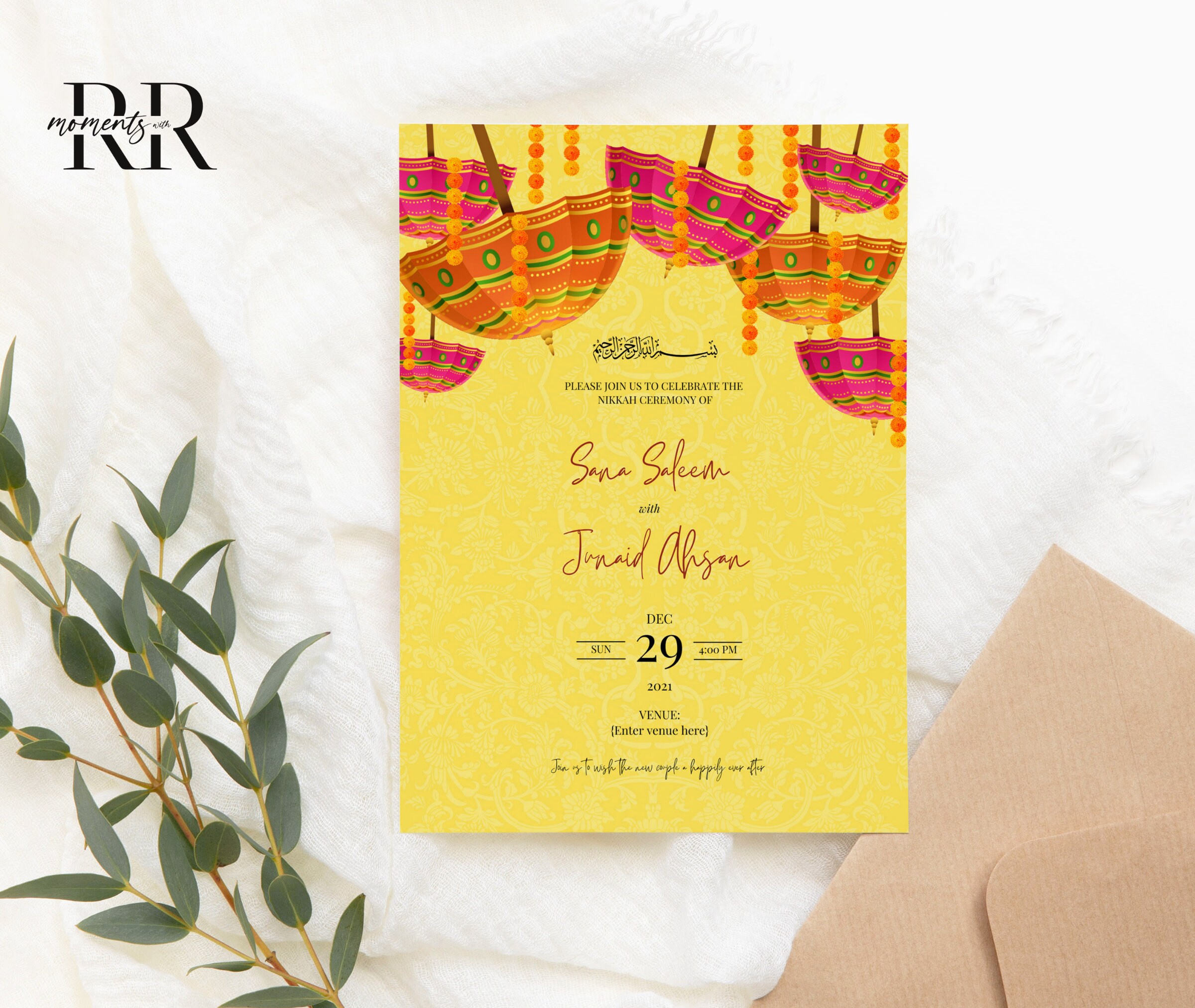 Mehndi Invitation Editable Template, Indian Sangeet Mehendi Invitation ...