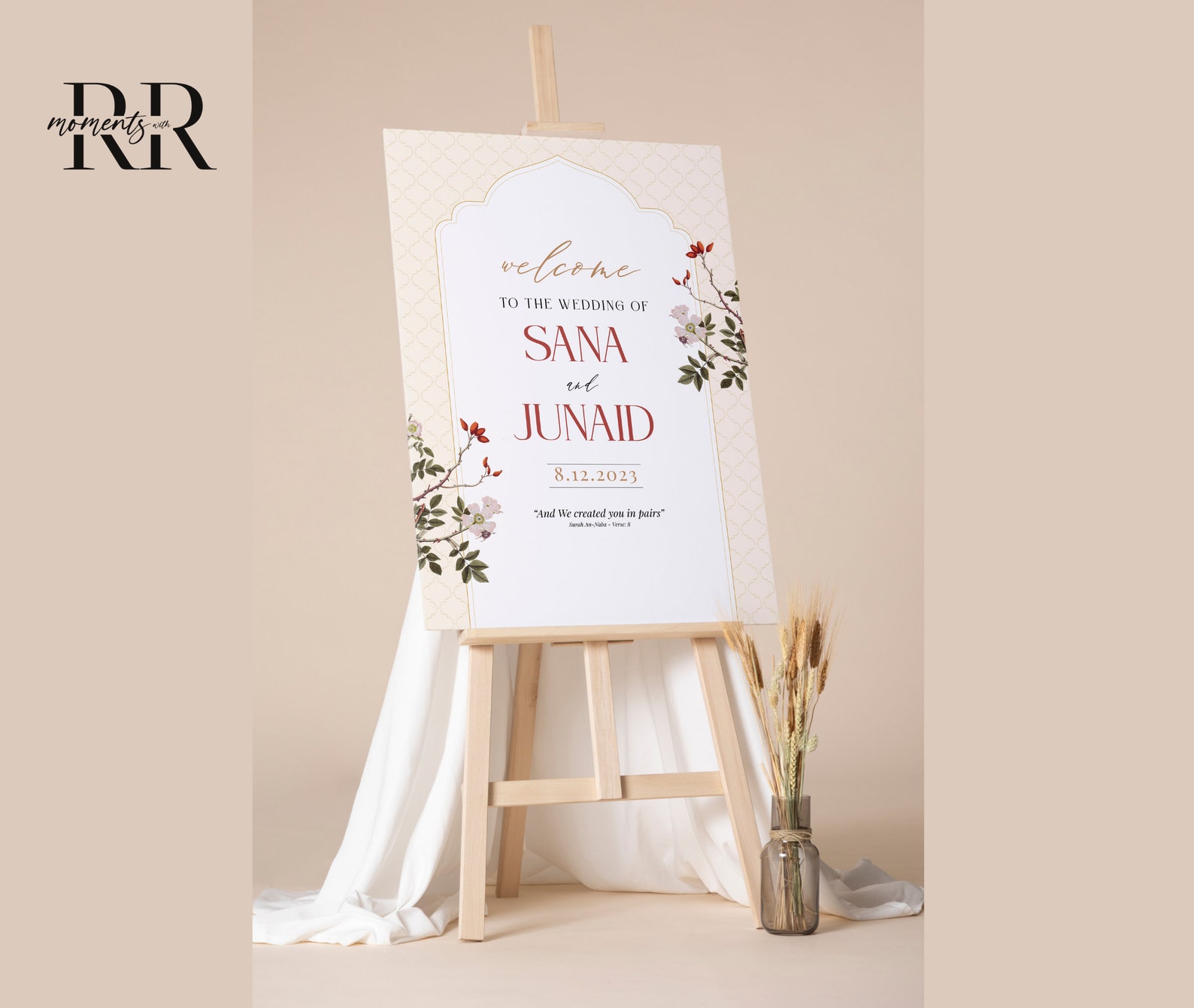 Custom Muslim Wedding Welcome Sign Islamic Wedding Welcome - Etsy