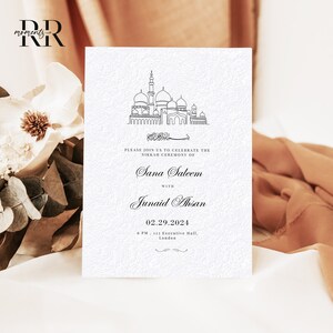 Editable Muslim Wedding Invitation, Modern Nikkah Invitation, Islamic ...