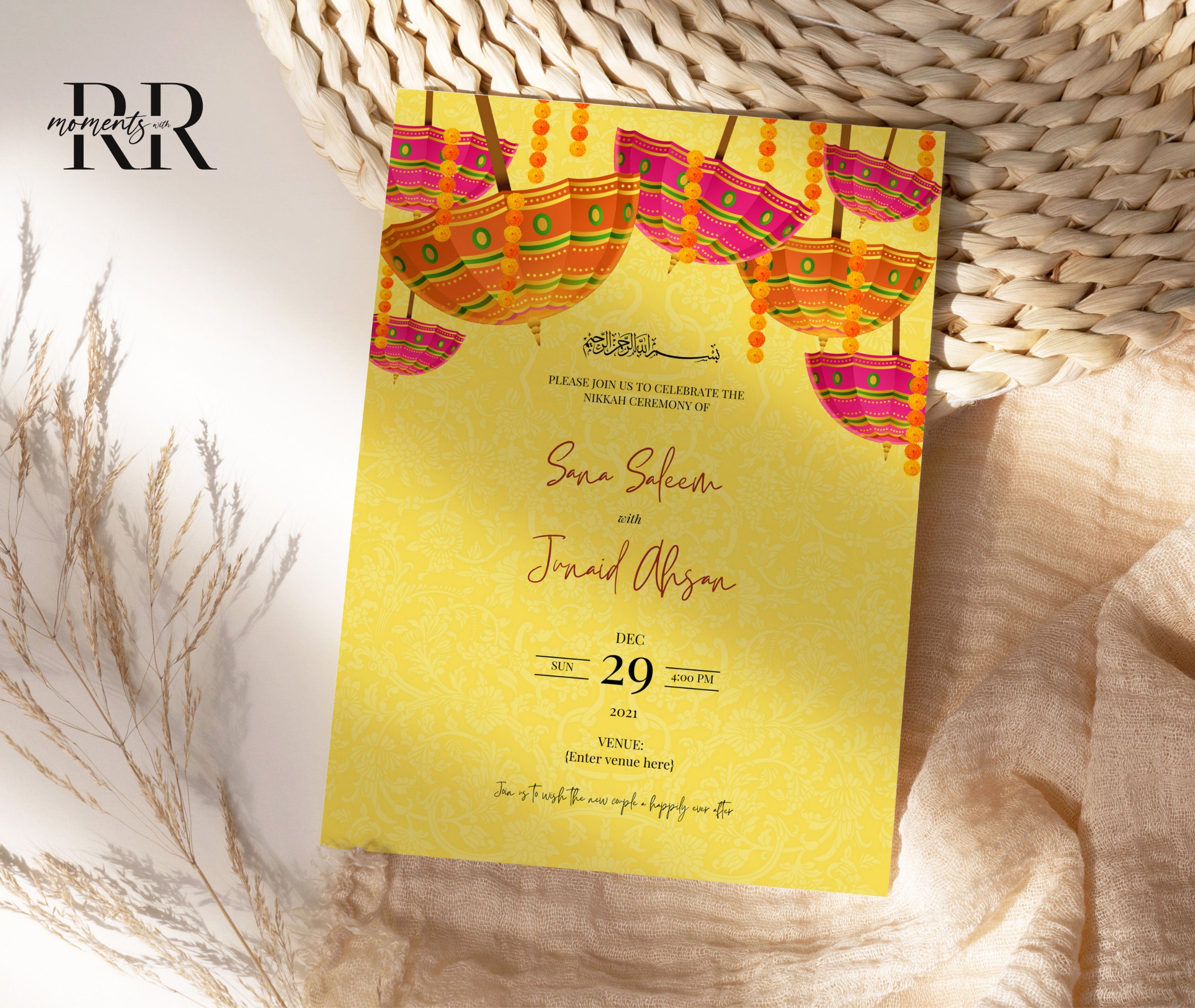 Mehndi Invitation Editable Template, Indian Sangeet Mehendi Invitation ...