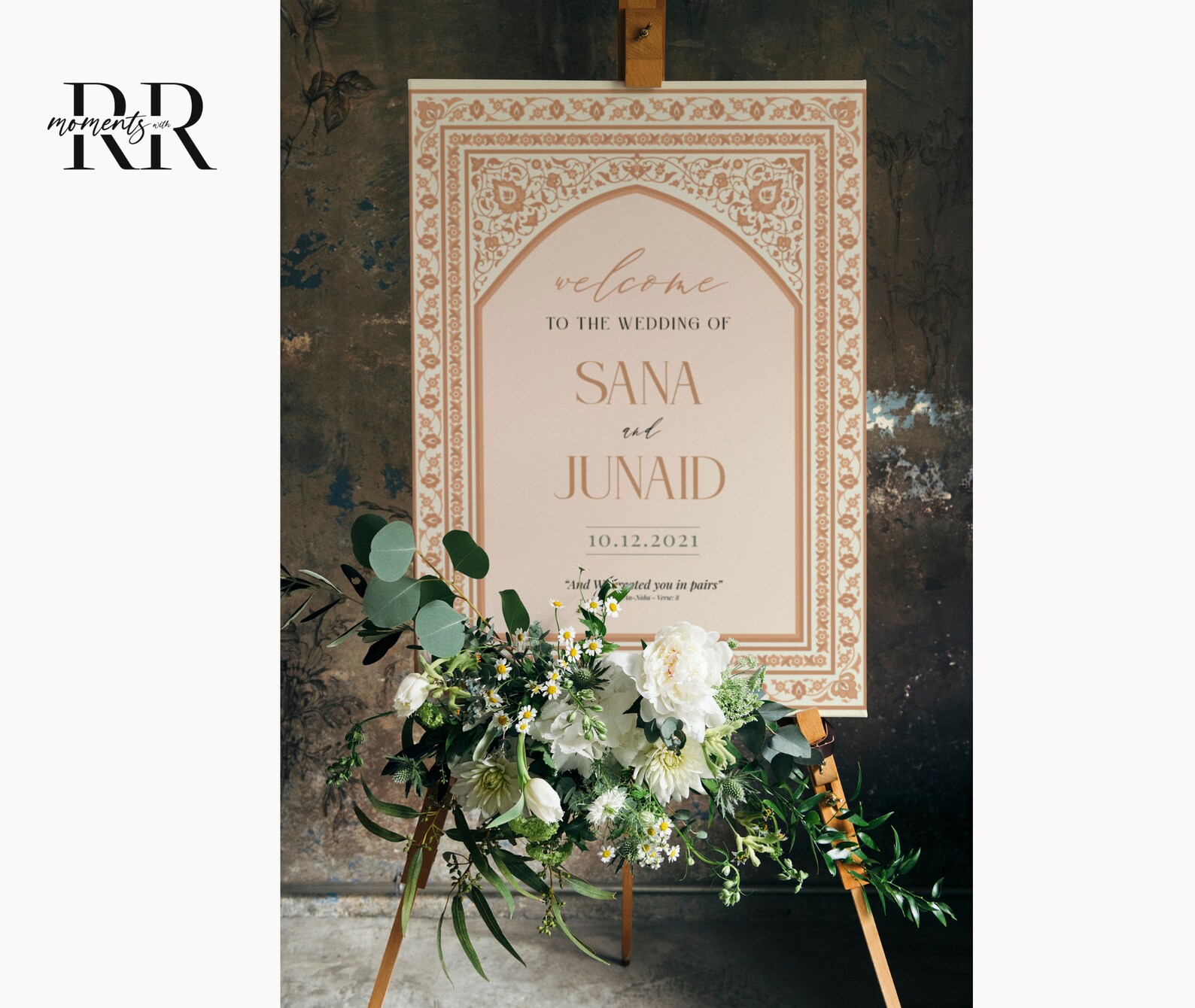 Muslim Wedding Welcome Sign - Islamic Wedding Welcome Sign Digital ...