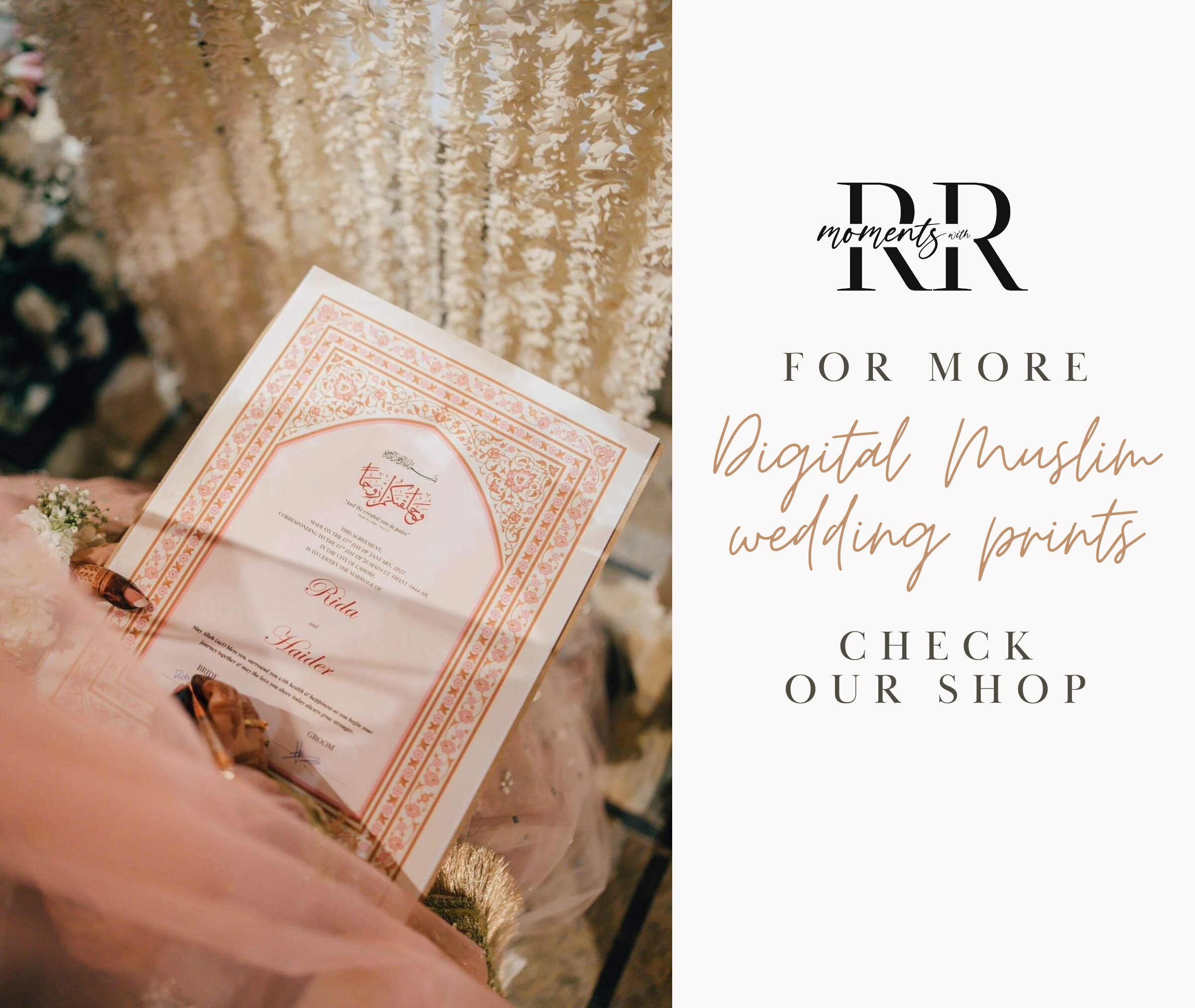 Muslim Wedding Invitation Video, Modern Nikkah Invitation, Islamic ...