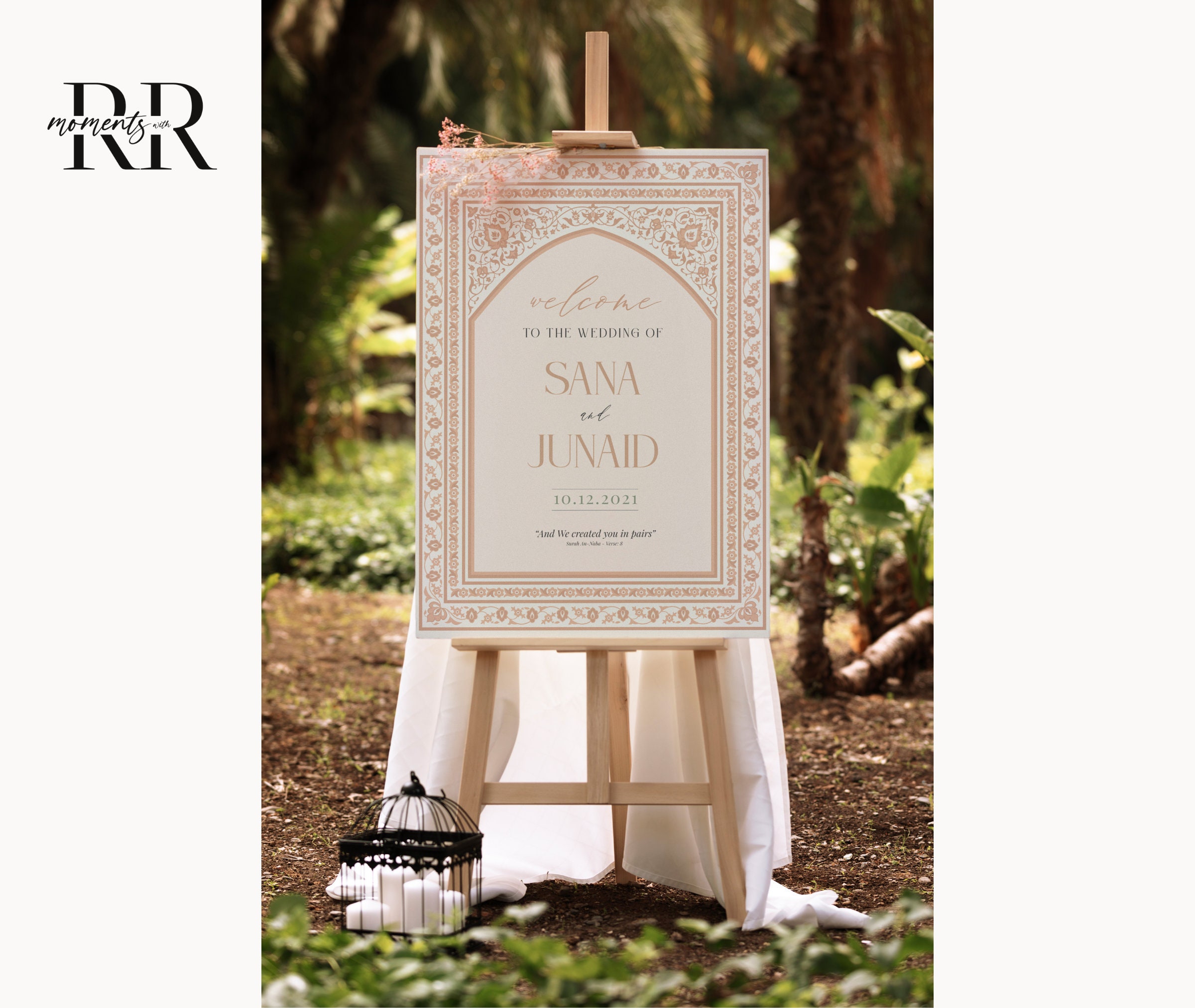 Muslim Wedding Welcome Sign - Islamic Wedding Welcome Sign Digital ...