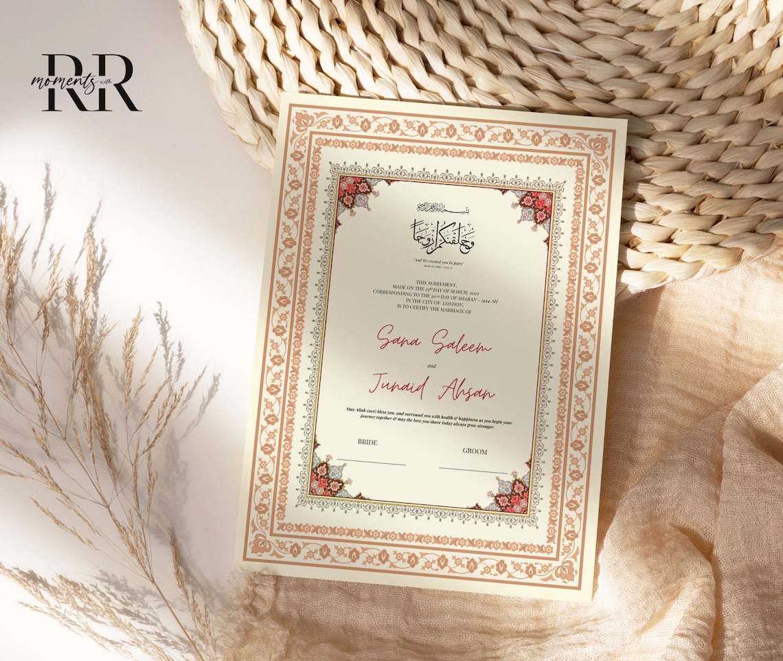 nikkah-contract-templateprintable-nikkah-contracteditable-etsy-uk