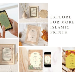 Muslim Baby Birth Announcement, Editable Baby Boy Birth Announcement ...