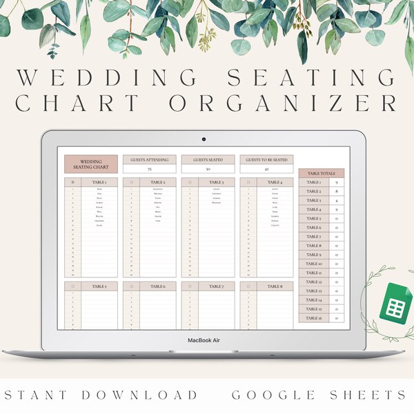 Wedding Seating Chart Organizer - Etsy