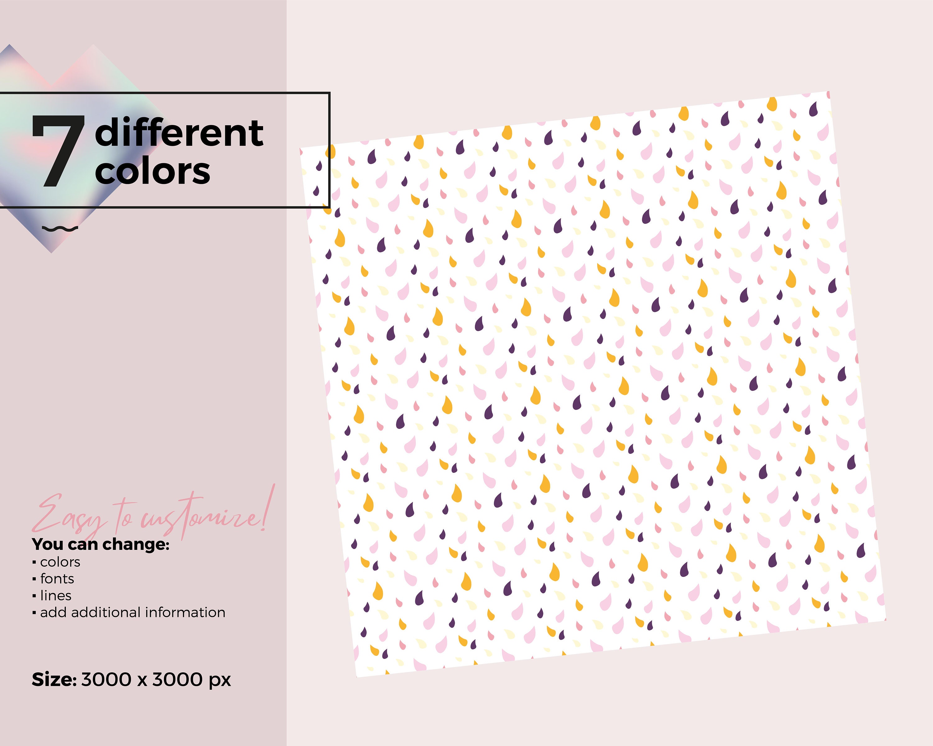 Editable Canva Pattern Template DIY Pattern Design Small - Etsy